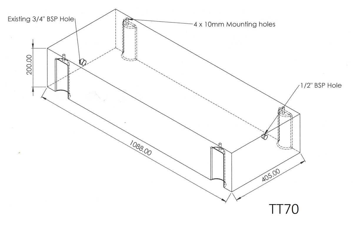 Multi-purpose 70L TT tanks with bolt down holes – Decked Out Auto Australia